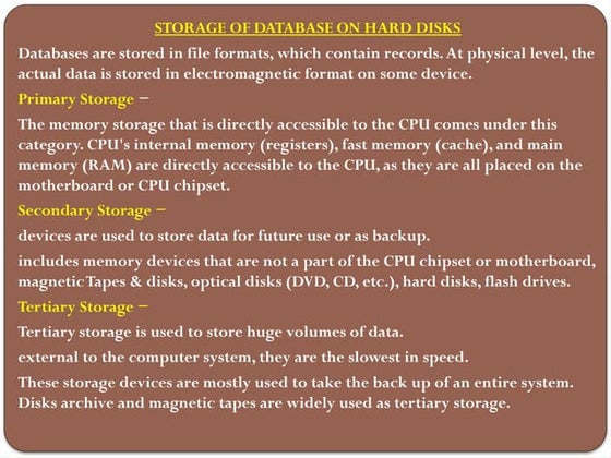 Directory implementation and allocation methods | PPTX | Data Storage and Warehousing | Computing