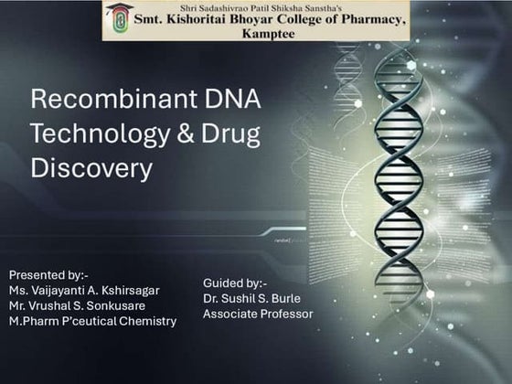 Recombinant dna technology | PPT