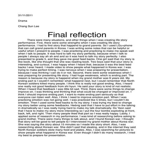 Drama essay | PAGES