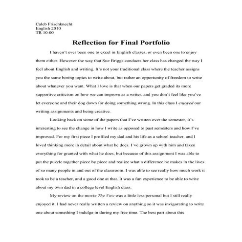 Final reflection | PDF