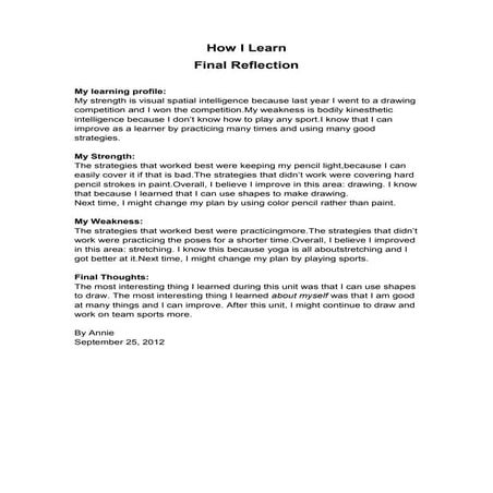 Final reflection | PDF