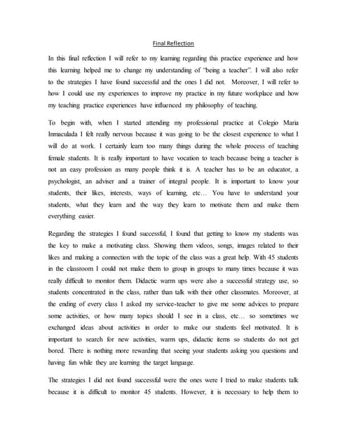 Theoretical framework reflection | PDF