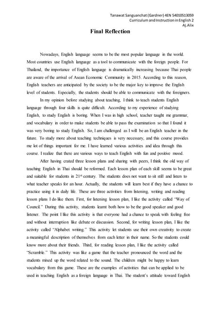 Writing reflect paper pepgard 4 en - draft 2 | PDF