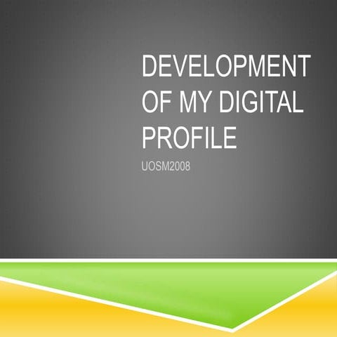 Developing my Digital Profile | PPT