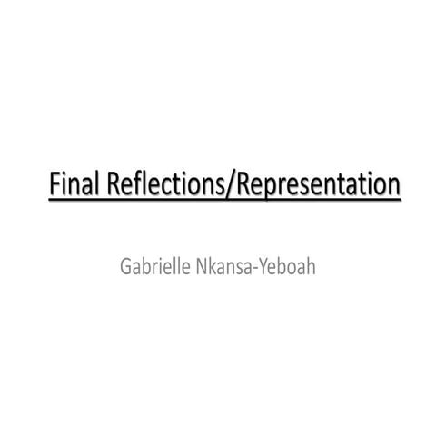 Final reflections - Evaluation | PPT