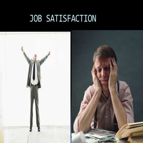 Job satisfaction in Organizational behaviour | PPTX