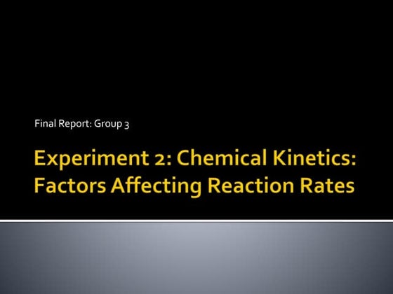 Factors Affecting Reaction Rates | PPTX