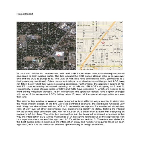 Traffic Engineering Class Project Final report | PDF