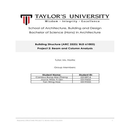 Building Structure Final report | PDF | Civil Engineering Industry ...