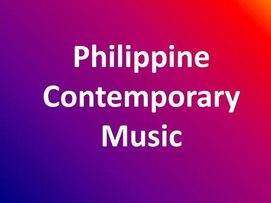 Forms and Styles of Philippine Music | PPT