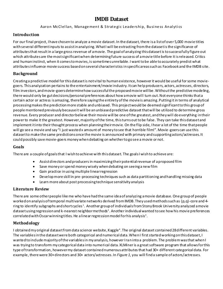Imdb Movie Dataset Analysis