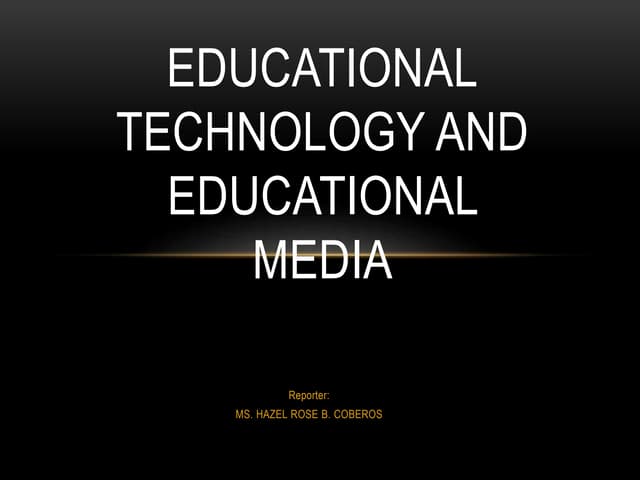 Technology in Education and Technology of Education | PPTX