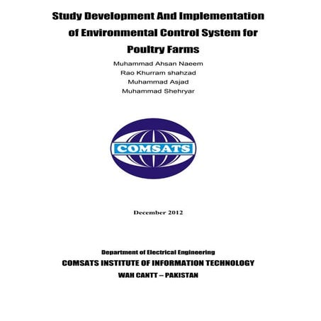 environmental control of poultry farms PLC based project report | PDF