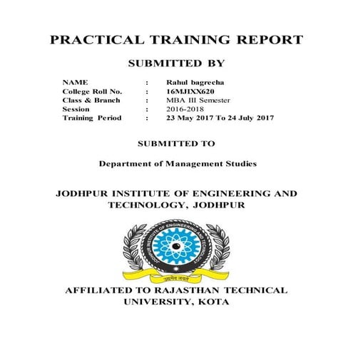 Final report 2107 rahul bagrecha( jiet,jodhpur) | DOCX