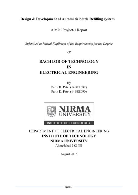 Automatic Bottle filling and Capping using PLC | PPTX