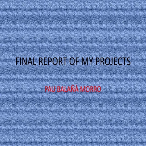Final report of our projects | PPT