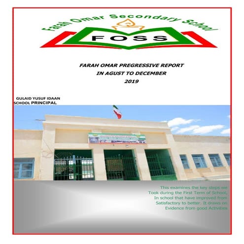 Farah Omar Secondary School Quarterly Progressive Report | PDF