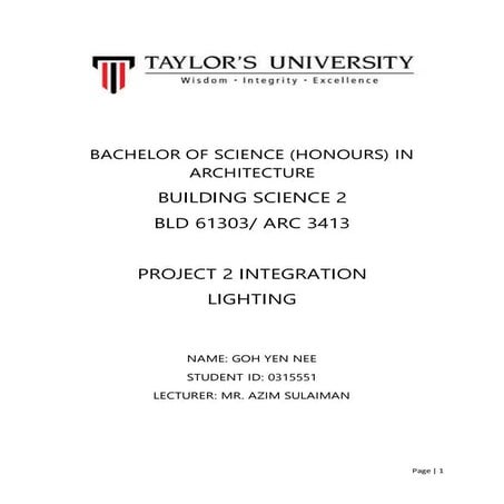 Building Science 2 - Integration Project (Report) | PDF