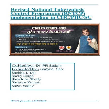 Revised National Tuberculosis Control Programme | DOCX | Physical ...