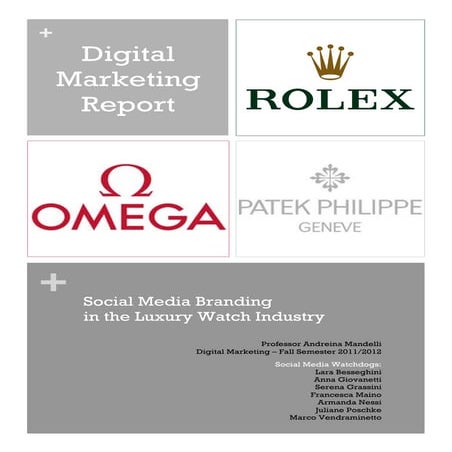 Rolex ppt(includes, introduction, history , innovation, ceo, rolex ...