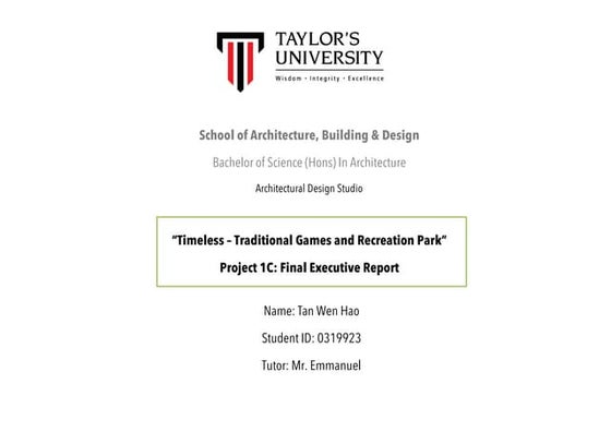 Architectural Design Project Design Report | PPT