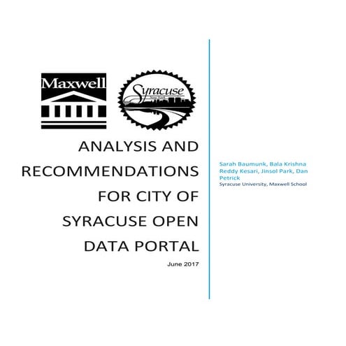 Syracuse open data presentation | PDF