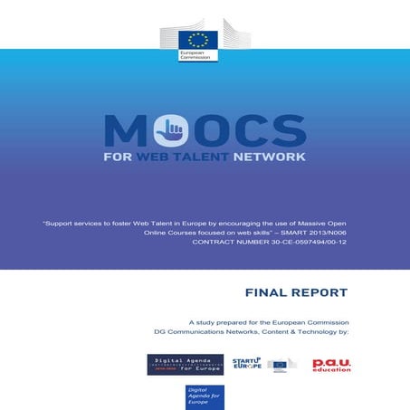 Final report webskills MOOCS. MOOC for web talent network | PDF