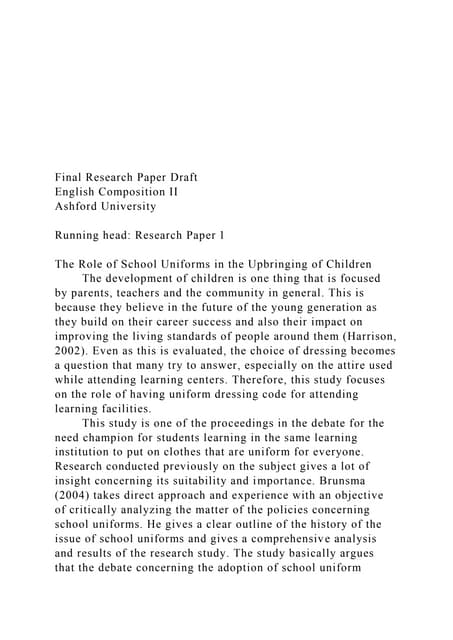 1Running Head RESEARCH OUTLINE4RESEARCH OUTLINE.docx