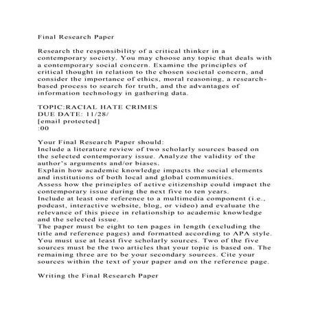 Research paper final draft | DOCX