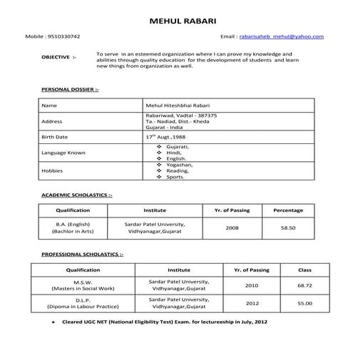 Final resume 1 | PDF