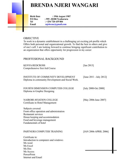 Belinda Manana CV final(1) | PDF