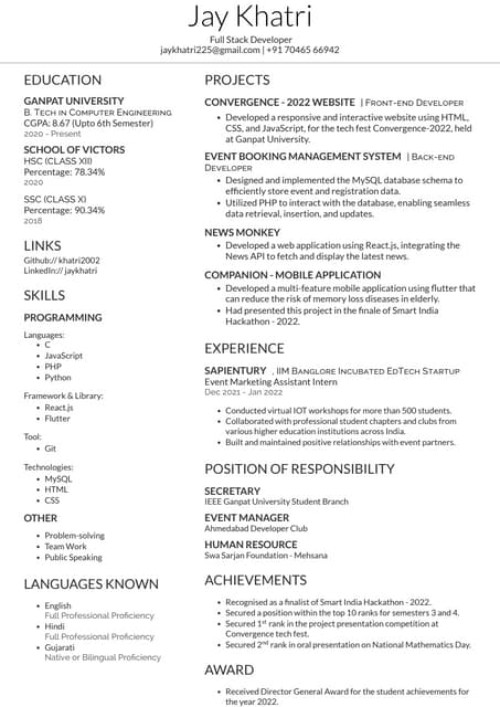 Off Campus Resume | PDF | Programming Languages | Computing