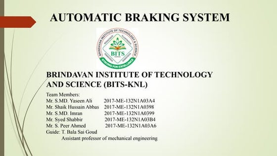 Automatic braking system | PPT