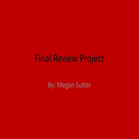 Final review project | PPTX