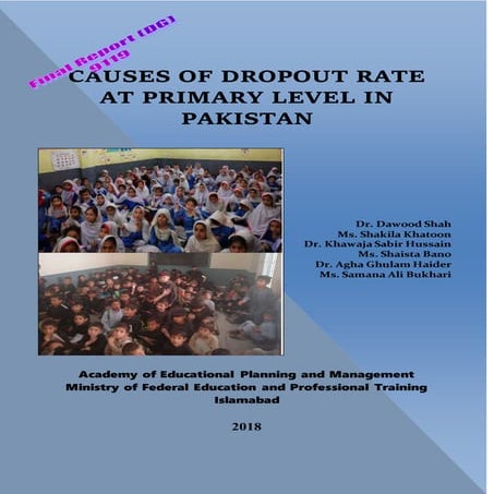 Final revised draft dropout study report by dr. dawood shah january 9 ...