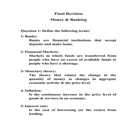 Banking and management of financial institutions | PPT
