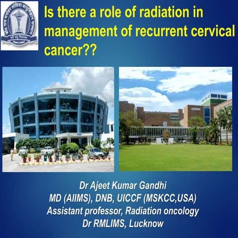 Role of radiotherapy in recurrent carcinoma cervix | PPTX | Cancer ...