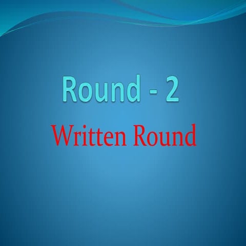 Final round 2(written) | PPTX