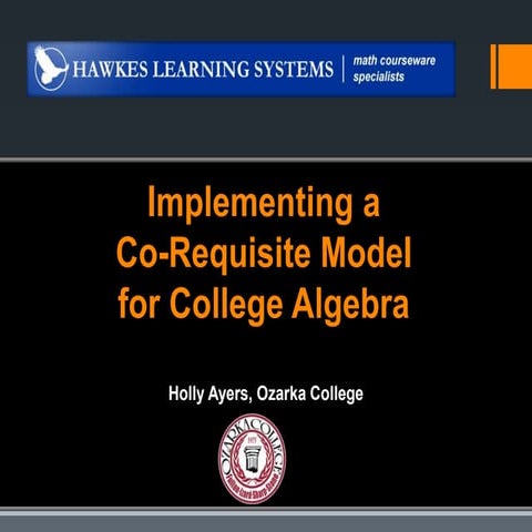 Co-Requisite Mathematics Redesign: Technology and Innovation in ...