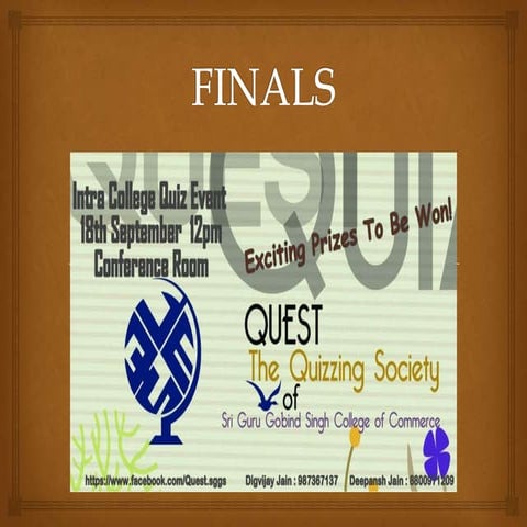 Intra Quiz Finals | PPTX