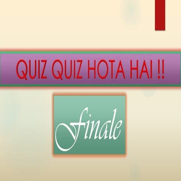 GENERAL QUIZ Finale SPANDAN'13 IITJ | PPTX