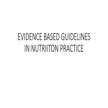 finals-evidence-based-nutrition practice | PPTX