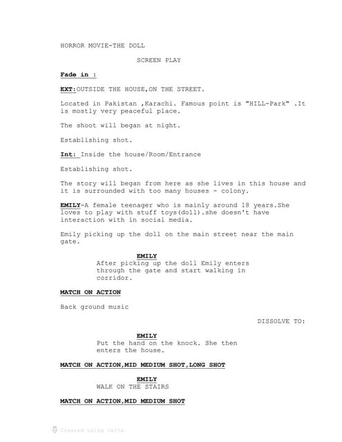 Rough draft screen play ayesha warind | PPTX