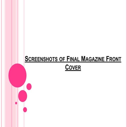 Magazine front cover screenshot powerpoint | PPTX