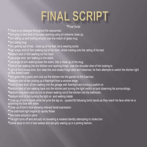 Final script | PPTX | Cameras and Camcorders | Consumer Electronics