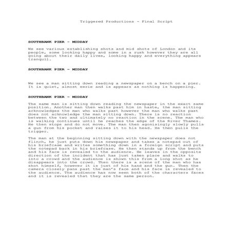 Shot list | DOCX