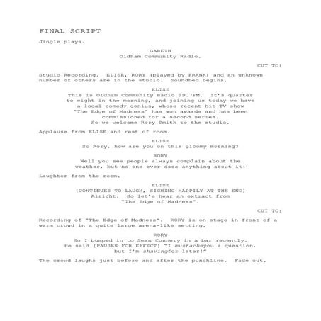Final Script | PDF