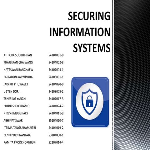 Securing Information Systems Pptx