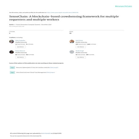 SenseChain: A Blockchain-based Crowdsensing Framework For Multiple Requesters and Multiple ...