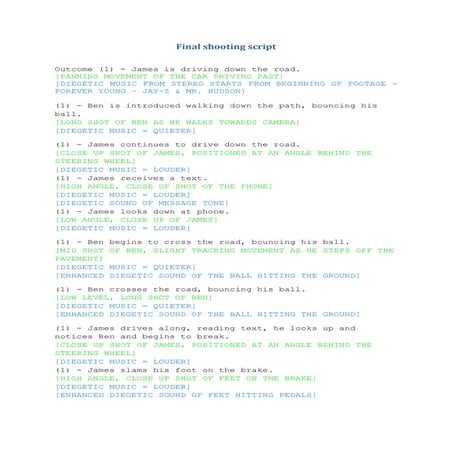 Final shooting script | DOC